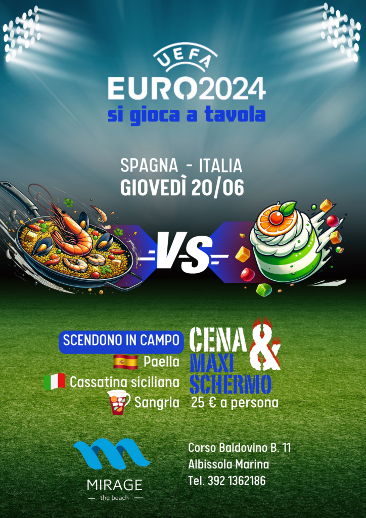 Cena Euro 2024 - Mirage The Beach Albissola Marina - Mirage the Beach ...